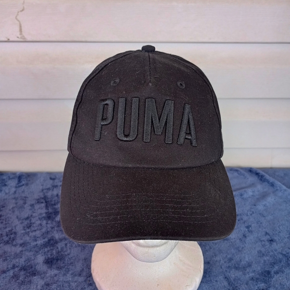 Puma | Accessories | Puma Hat Cap Black Strap Back Adjustable Dad Cap ...